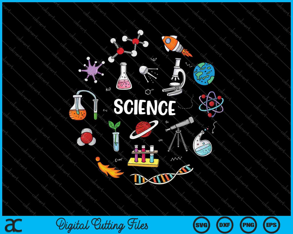 Science Lover, Chemistry, Biology Physics, Love Science SVG PNG Files ...