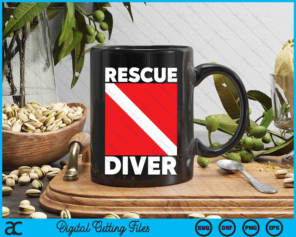 Scuba Divers Certified Rescue Diver SVG PNG Digital Printable Files ...