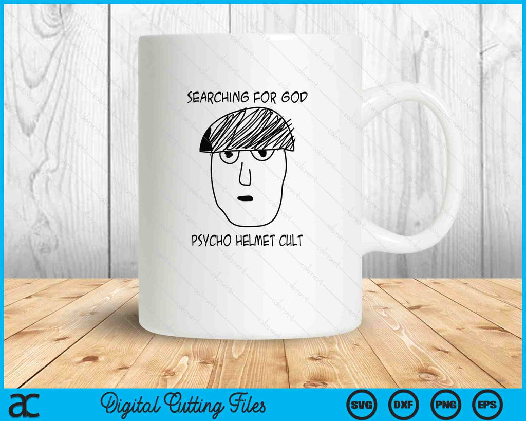 Searching For God Psycho Helmet Cult SVG PNG Digital Printable Files ...