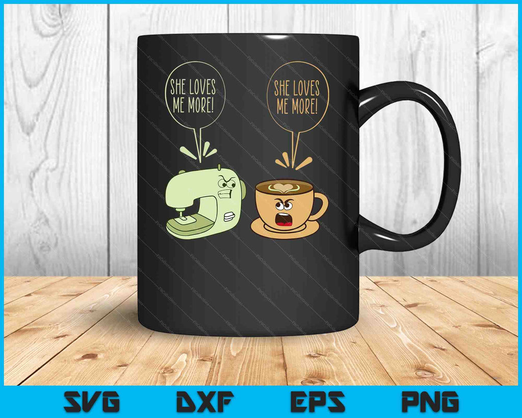 Sewing Machine Coffee Funny Sew Quilting Seamstress Sewer SVG PNG File ...