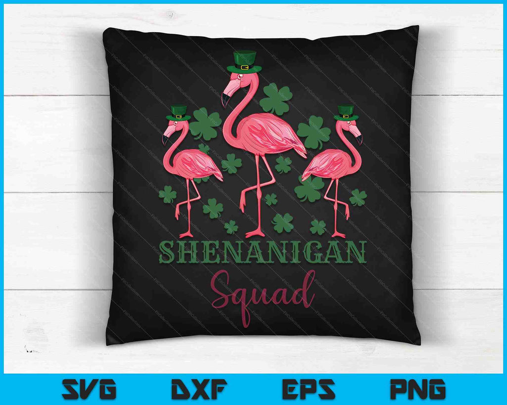 Shenanigan Squad Irish Flamingo St Patricks Day Bird Animal SVG Files ...