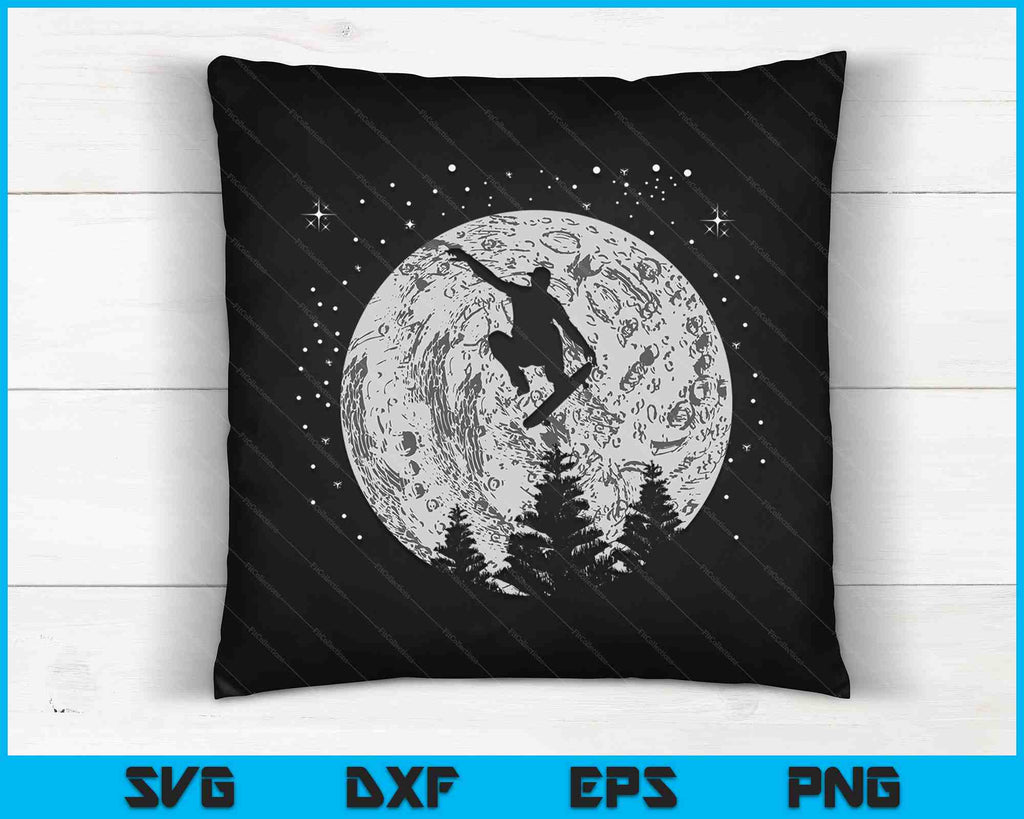 Skater Skateboarder Skateboard Moon Skateboarding Gift SVG PNG Files ...