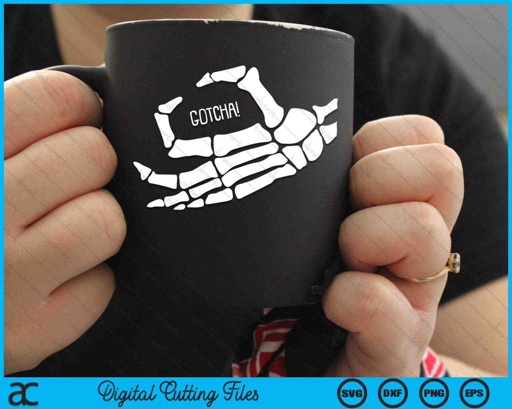 Skeleton Ok Hand Sign Lazy DIY Halloween Costume SVG Cutting Files ...