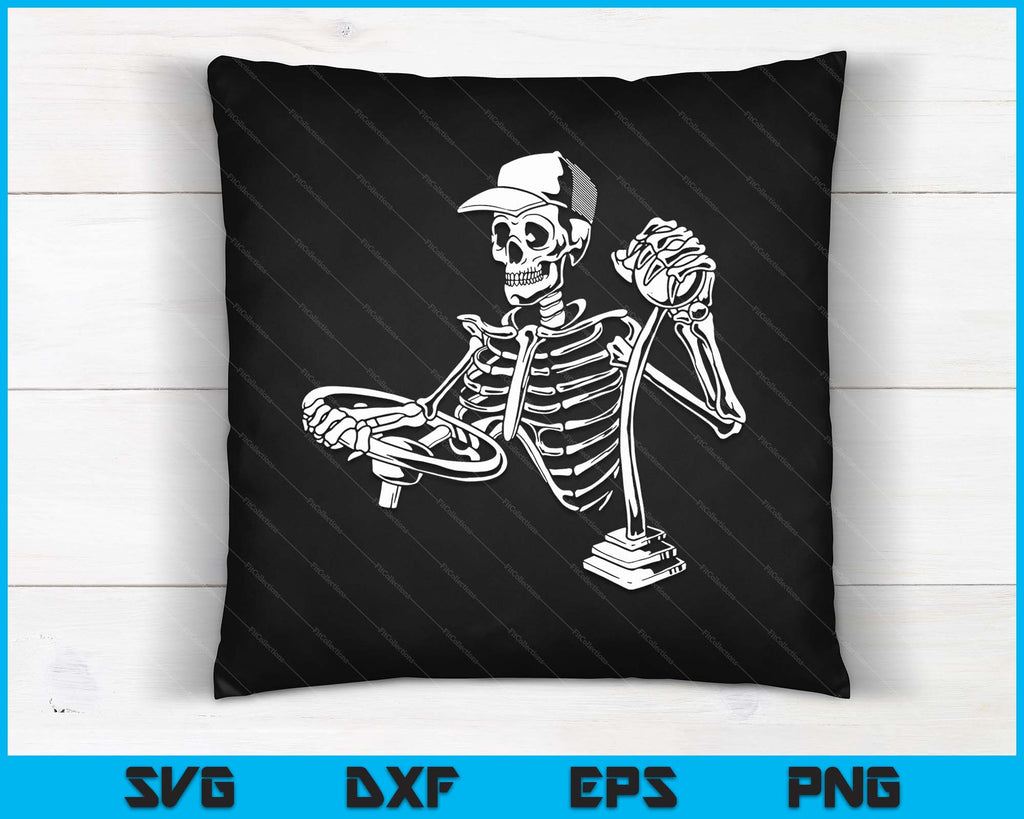 Skeleton Truck Driver Big Trucking Trucker SVG Digital Cutting Files ...