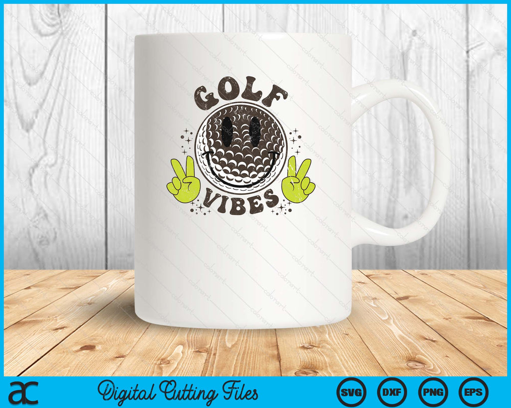 Smile Face Golf Vibes Game Day SVG PNG Digital Printable Files ...
