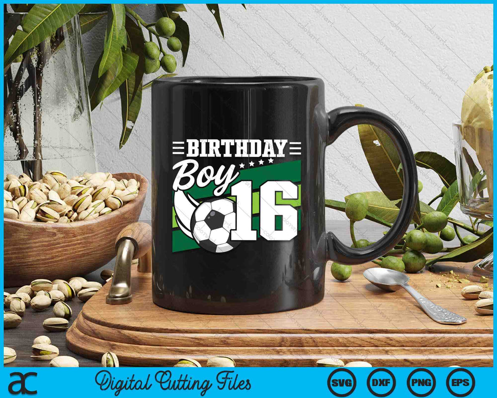 Soccer Birthday Party 16 Year Old Boy 16th Birthday SVG Cutting Files ...
