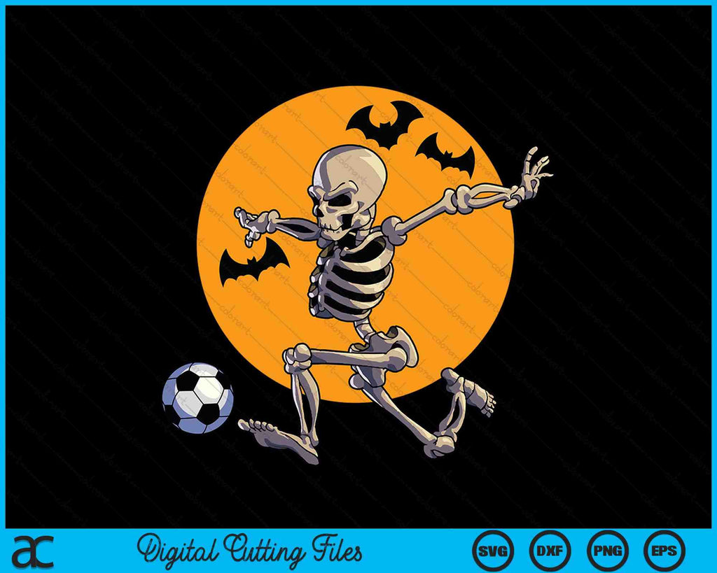 Soccer Skeleton Halloween Costume Soccer Player SVG PNG Files ...