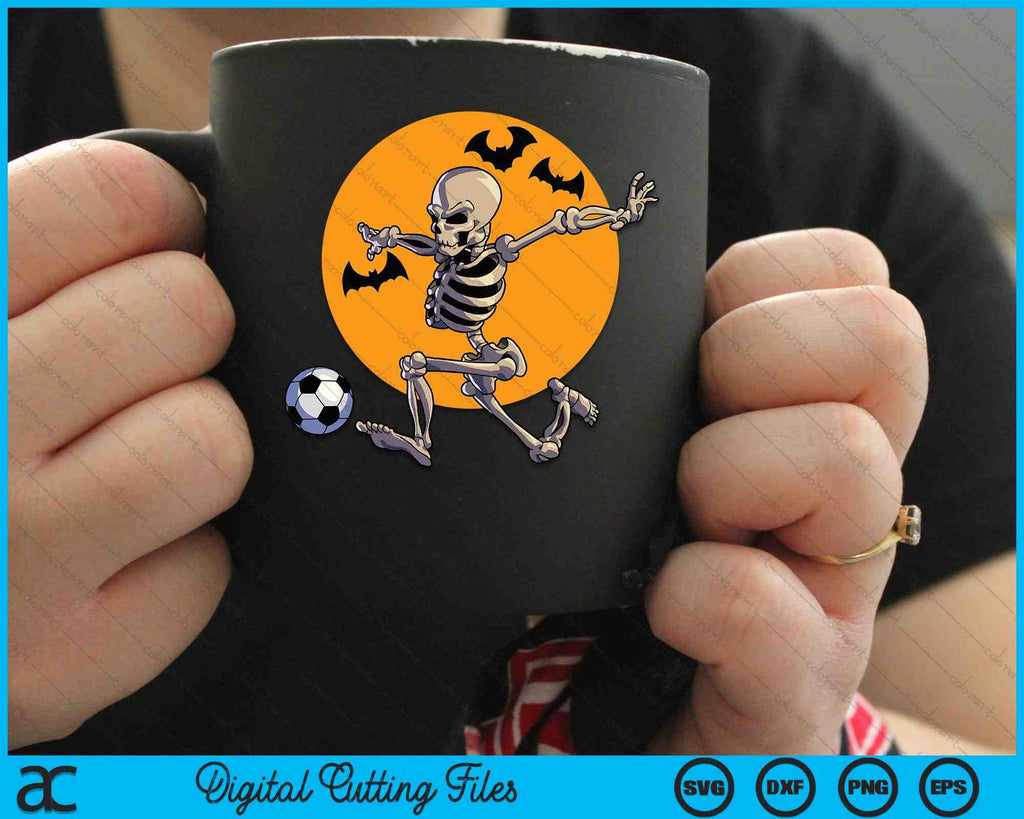 Soccer Skeleton Halloween Costume Soccer Player SVG PNG Files ...