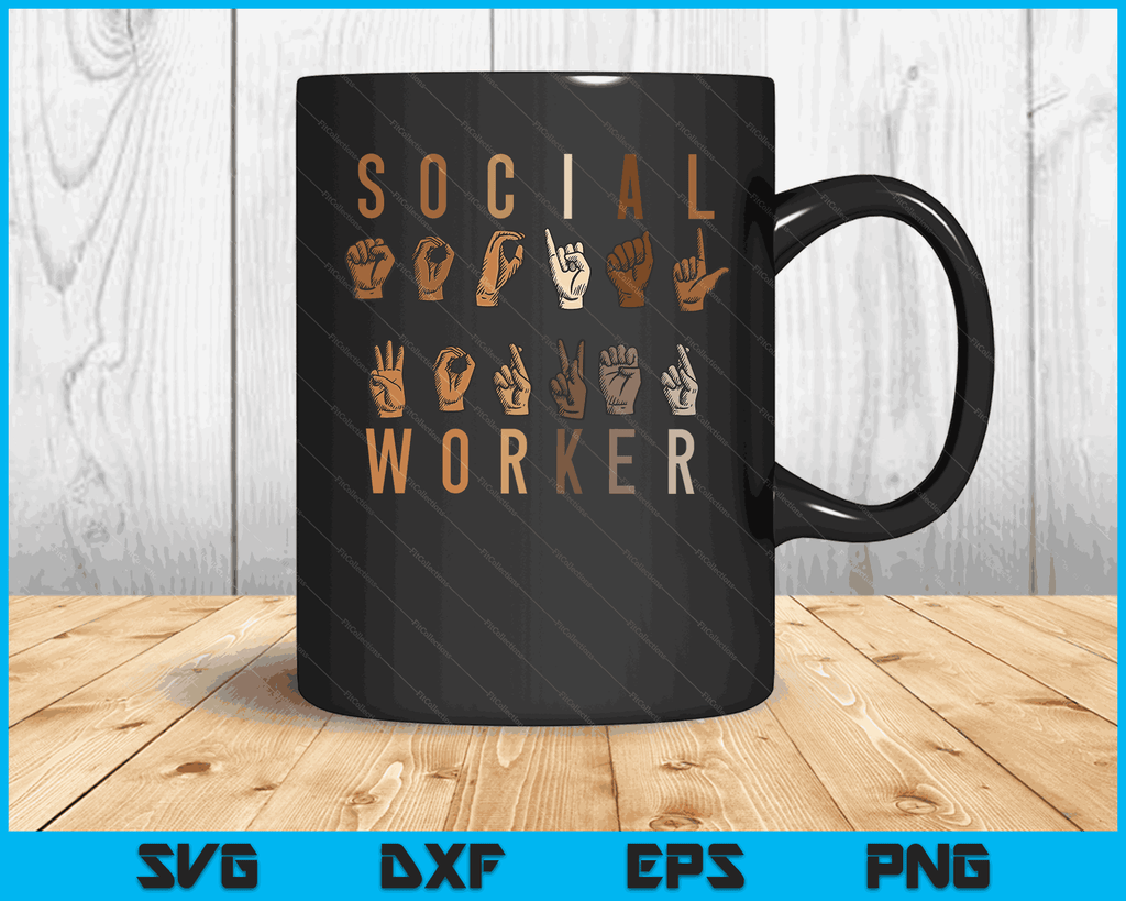 Social Worker Appreciation Month ASL Sign Language SVG PNG Files ...