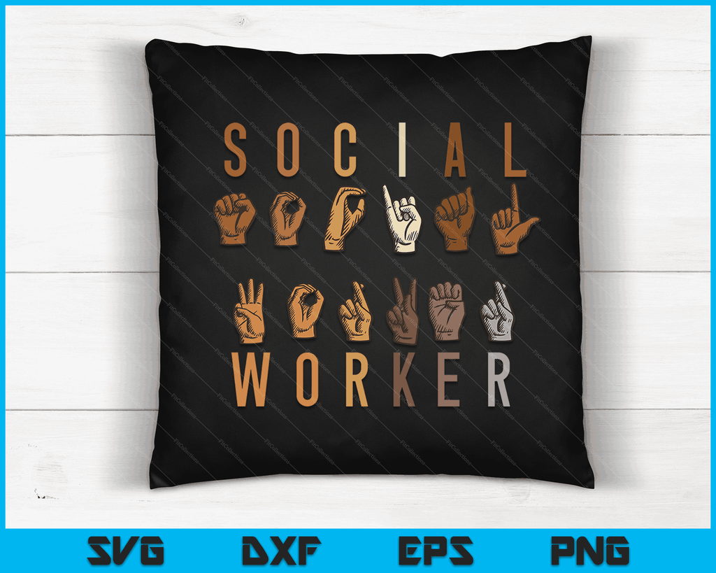 Social Worker Appreciation Month ASL Sign Language SVG PNG Files ...