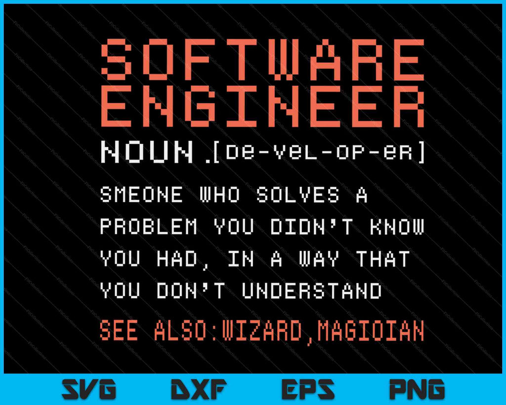 Software-Engineer Developer Definition Programming SVG Cutting Files – creativeusarts