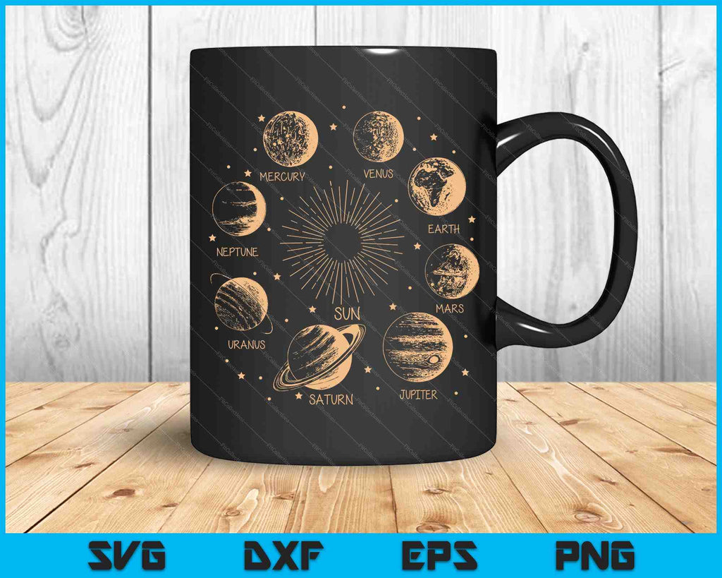 Solar System Planets Space Science Galaxy Astrology Universe SVG Files ...
