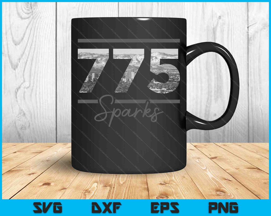 Sparks 775 Area Code Skyline Nevada Vintage SVG PNG Files – creativeusarts