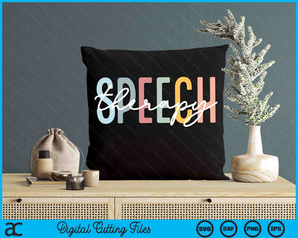Speech Therapy Retro Colorful Rainbow SLP Speech Pathologist SVG Files ...