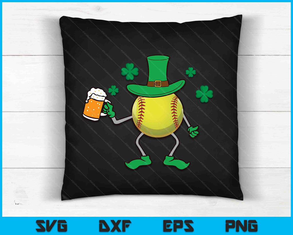 St Patrick's Day Irish Softball Beer SVG PNG Digital Cutting Files ...