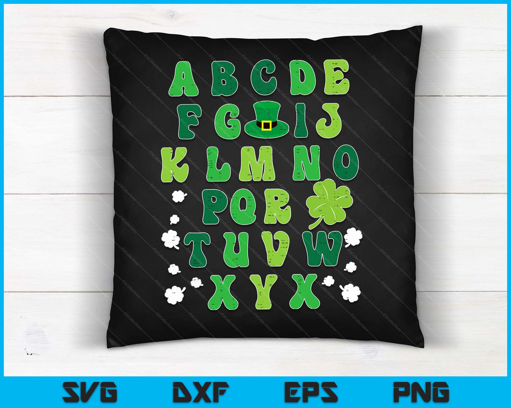 St Patricks Day ABC alfabet Saint Pattys Paddys leraar SVG PNG ...