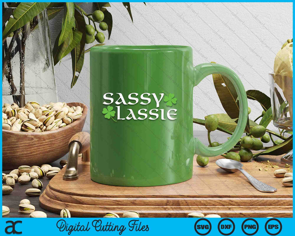 St Patricks Day Sassy Lassie Irish SVG PNG Digital Printable Files ...