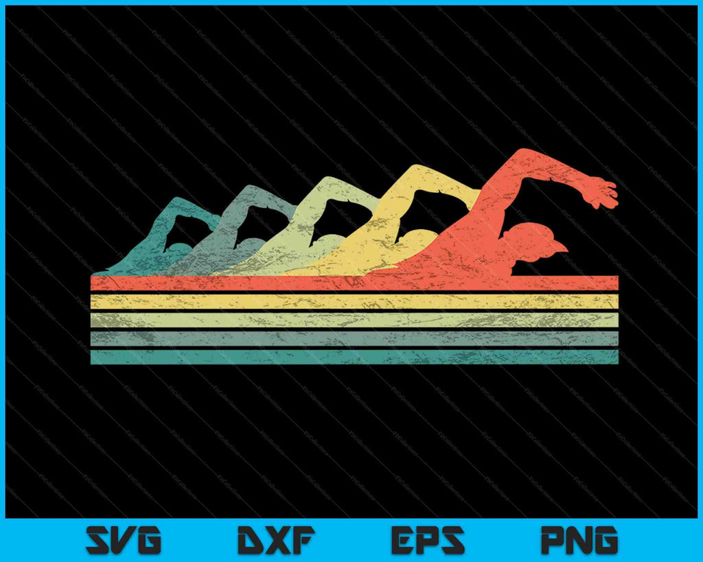 Swimming Swimmer SVG PNG Digital Cutting Files – creativeusarts