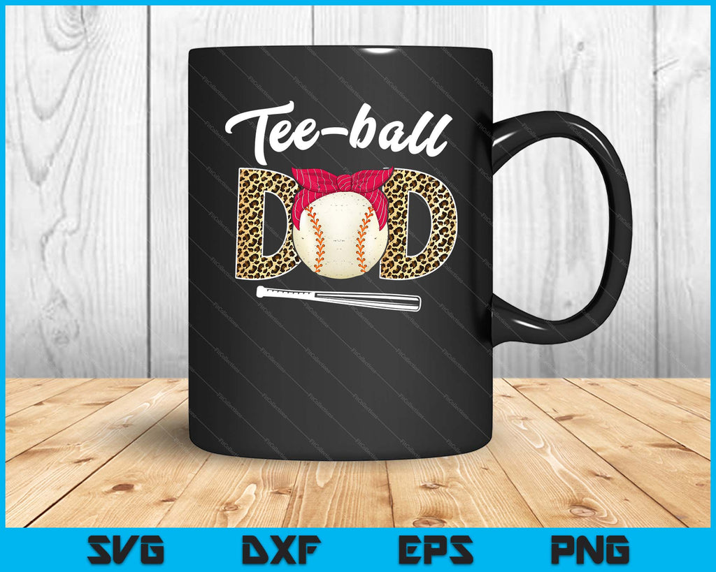 Teeball Dad Leopard Funny Father's Day SVG PNG Digital Printable Files ...