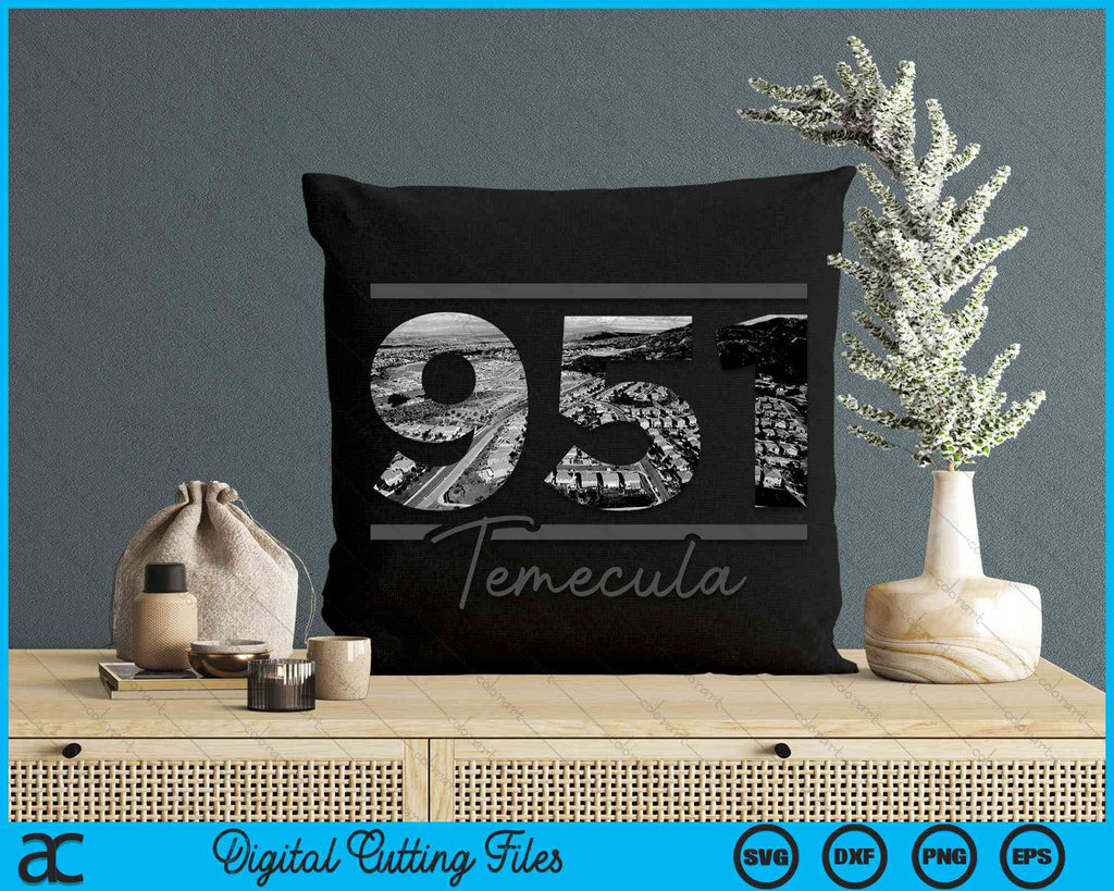 Temecula 951 Area Code Skyline California Vintage SVG Cutting Files ...