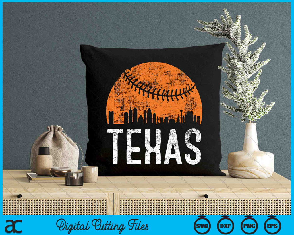 Texas Skyline Texas Baseball SVG PNG Digital Cutting Files – creativeusarts