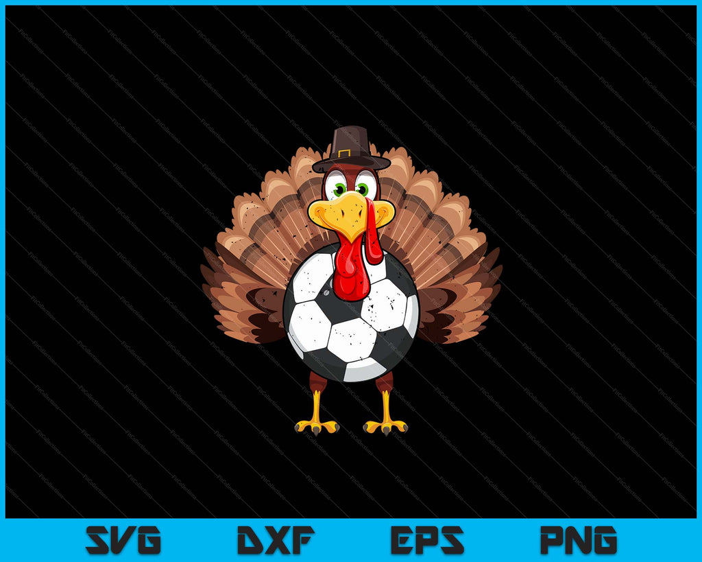Thanksgiving Turkey Soccer Ball SVG PNG Digital Printable Files ...