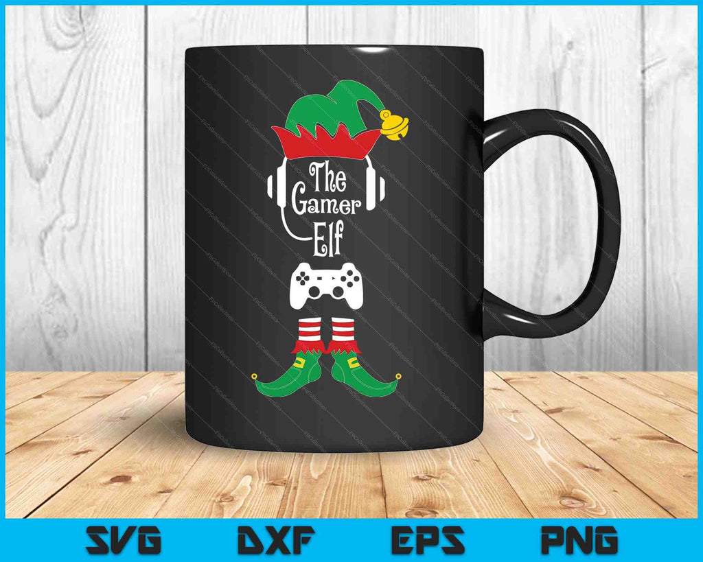 The Gamer Elf Novelty Christmas Gamers SVG PNG Digital Printable Files ...