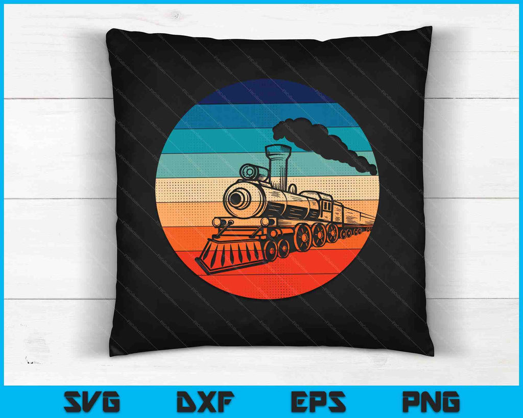 Train Railroad Vintage Retro Locomotive Old Model SVG Cutting Files ...