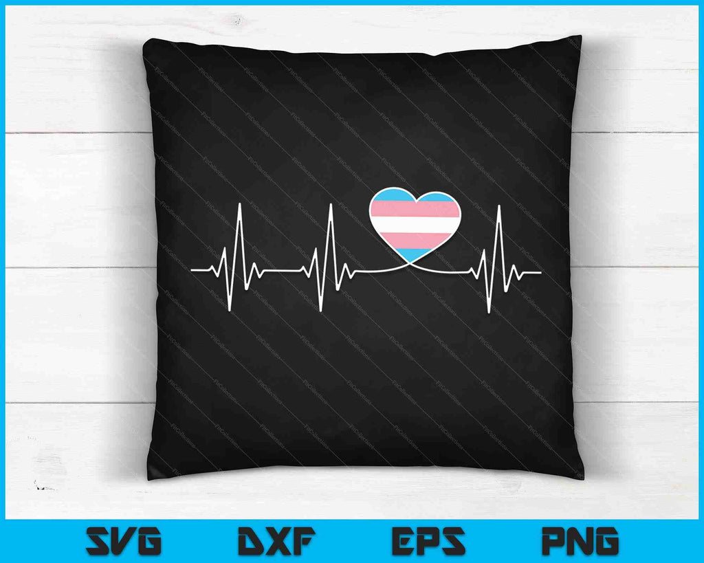 Transgender Flag Heart For Trans Pride And Transgender Pride SVG Files ...