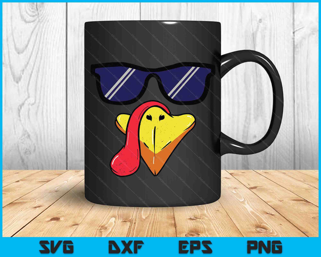 Turkey Face Thanksgiving Day Pilgrim Trot Costume SVG PNG Files ...