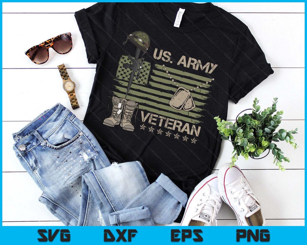 U.S. Army Veteran Flag SVG PNG Digital Printable Files – creativeusarts