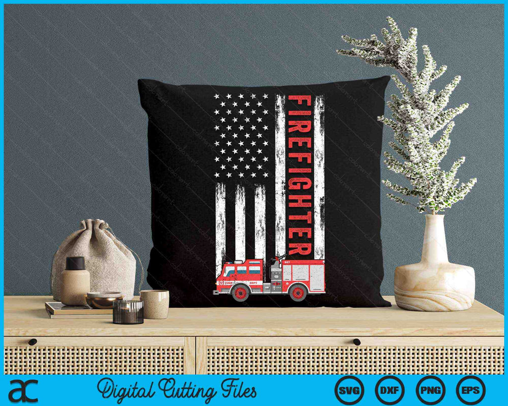 USA Flag Patriotic Firefighter American Flag SVG Digital Cutting Files ...