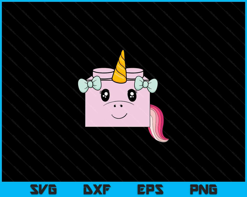 Unicorn Lover Master Builder Bricks Building Blocks SVG Cutting Files ...