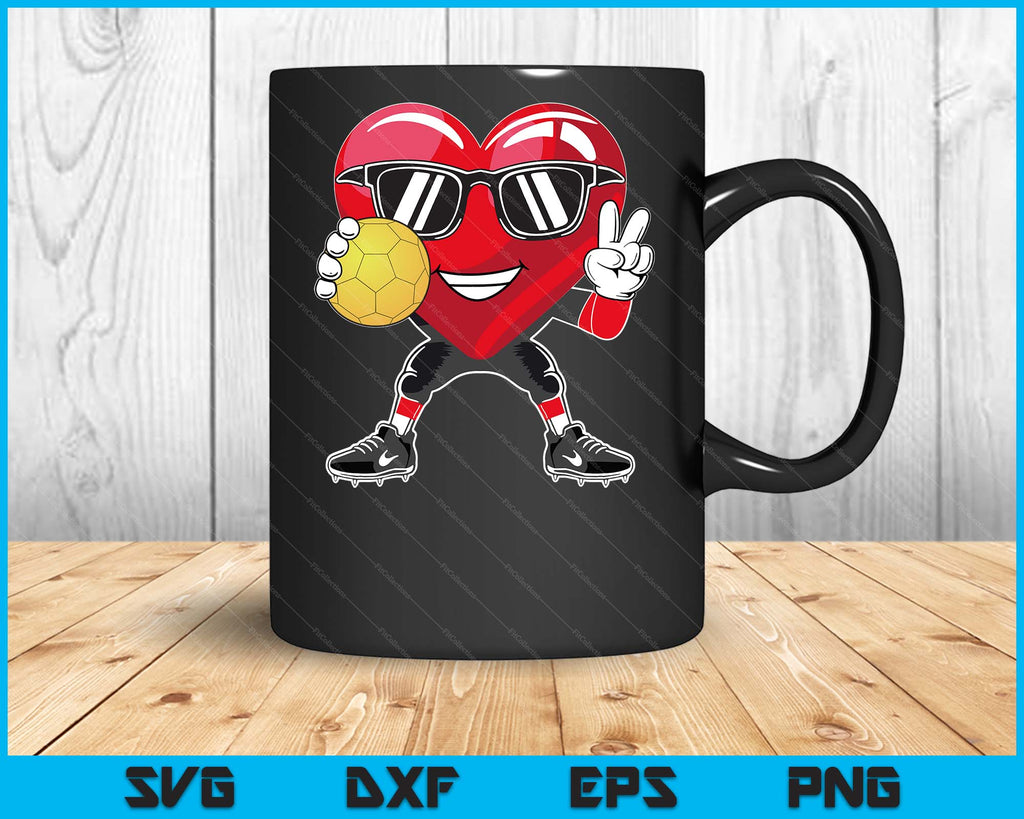 Valentine's Day Heart Playing Handball SVG PNG Digital Printable Files ...