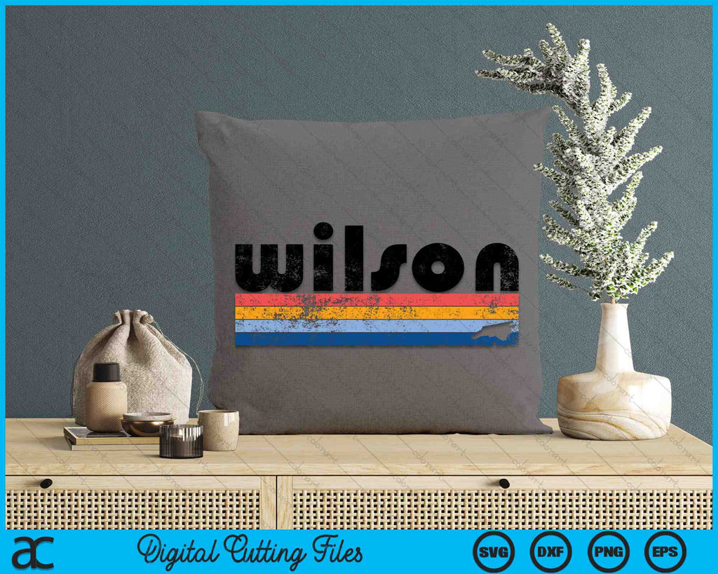 Vintage 80s Style Wilson NC SVG PNG Digital Printable Files ...