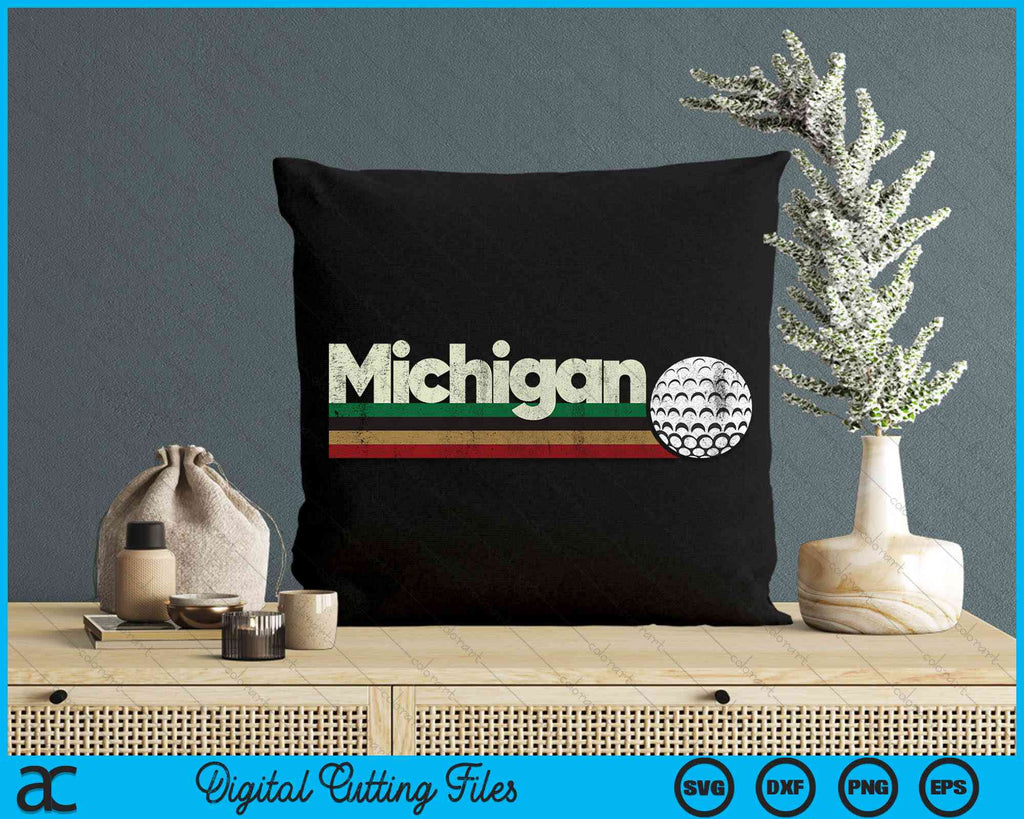 Vintage Hockey Michigan Hockey Retro Stripes SVG PNG Cutting Files ...