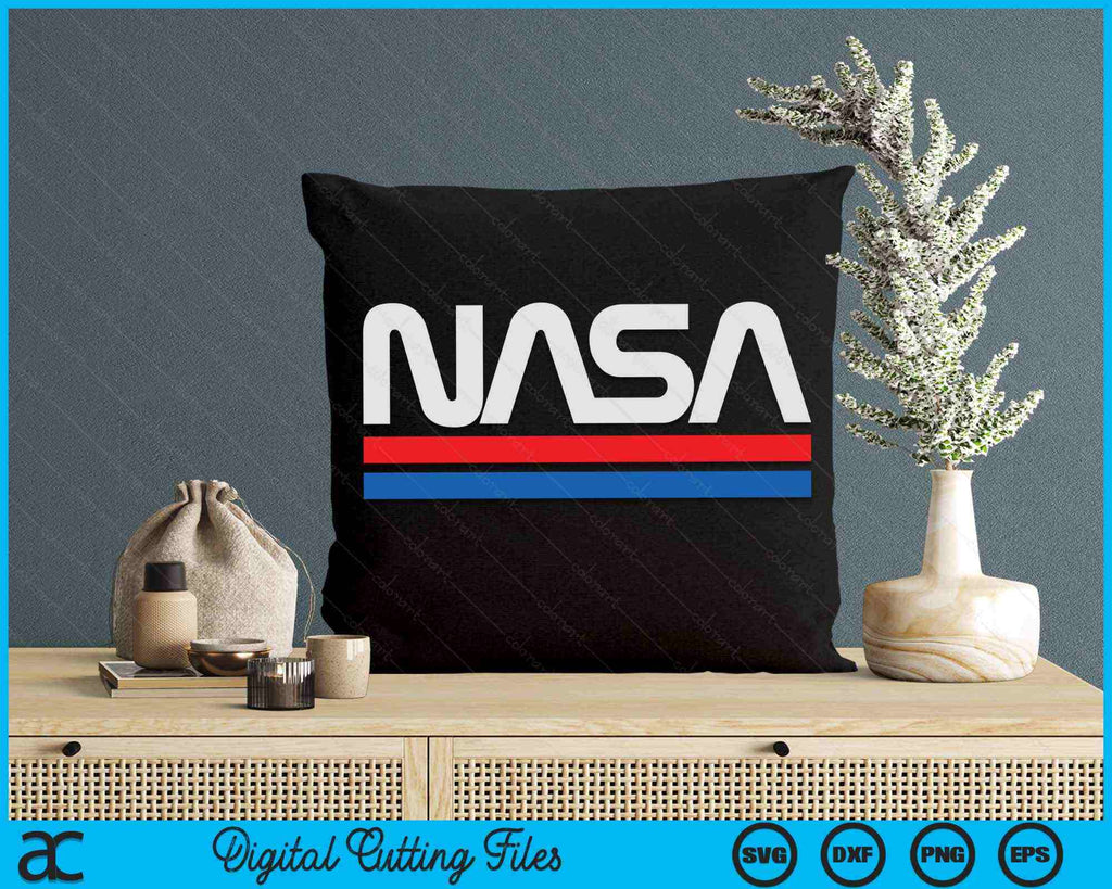 Vintage NASA Simple Worm Logo Distressed Retro NASA SVG PNG Files ...