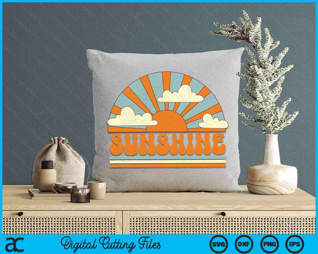 Vintage Peace & Love Retro 70s Style Hippie Sunshine SVG Digital Files ...