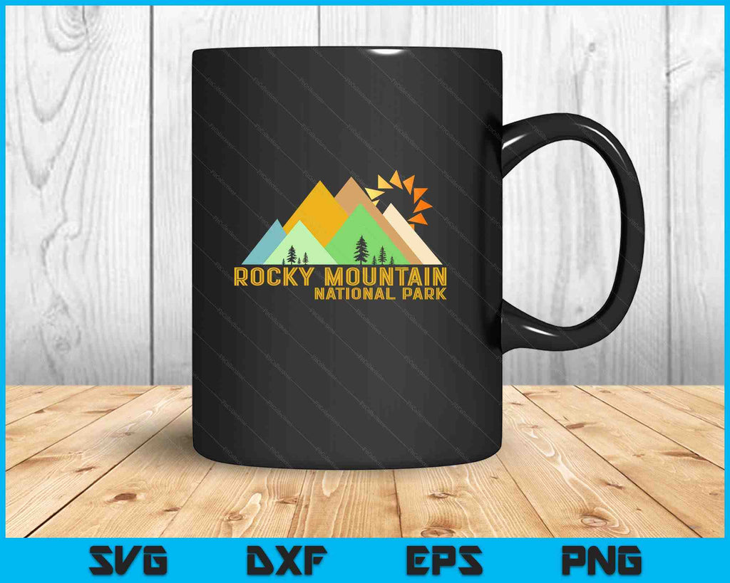 Vintage Rocky Mountain National Park SVG PNG Digital Printable Files ...