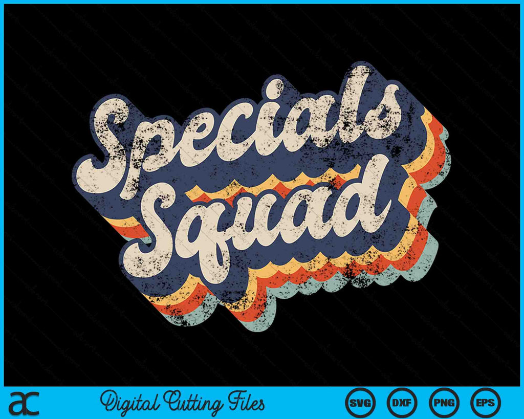 Vintage Specials Squad Art Music PE Tech Gym Teacher SVG PNG Files ...
