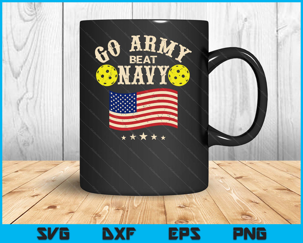 Vintage USA Flag Army Beat Navy Pickleball SVG PNG Printable Files ...