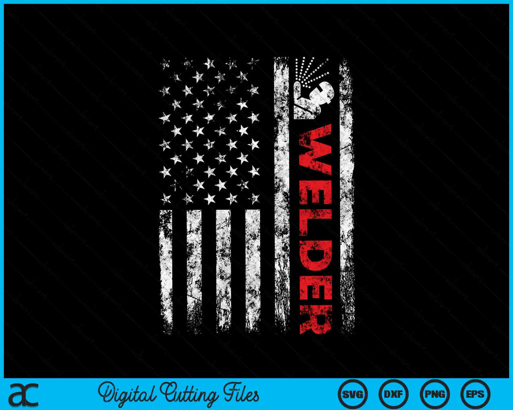 Welder American Flag Welding SVG PNG Digital Cutting File – creativeusarts