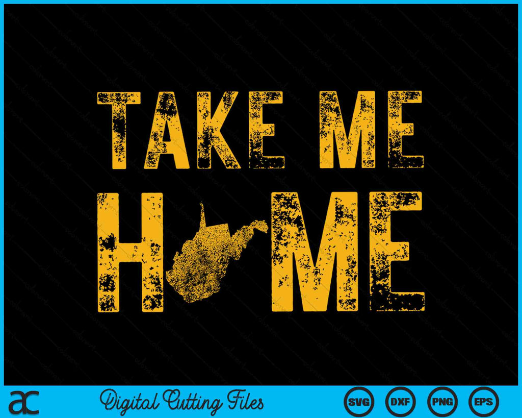 West Virginia Map Home WV Vintage SVG PNG Digital Cutting Files ...