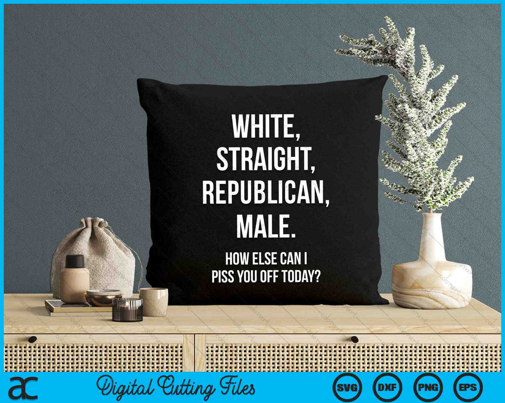 White Straight Republican Male Funny Republican SVG Files – creativeusarts