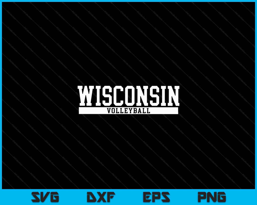 Wisconsin Volleyball SVG PNG Digital Cutting Files – creativeusarts