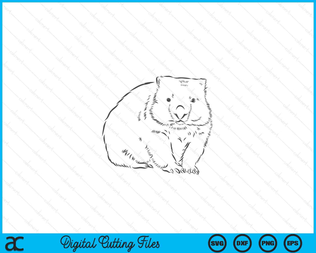 Wombat Pencil Drawing SVG PNG Digital Printable Files – creativeusarts