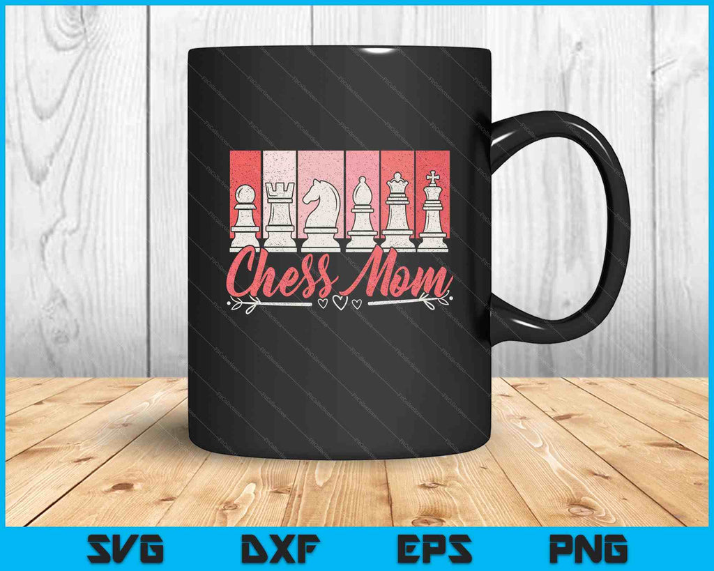 Women's Chess Mom SVG PNG Digital Printable Files – creativeusarts