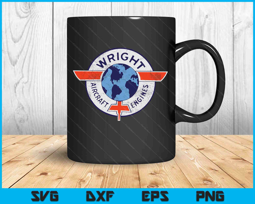 Wright Aircraft Engines Vintage Retro Aviation SVG Cutting Files ...