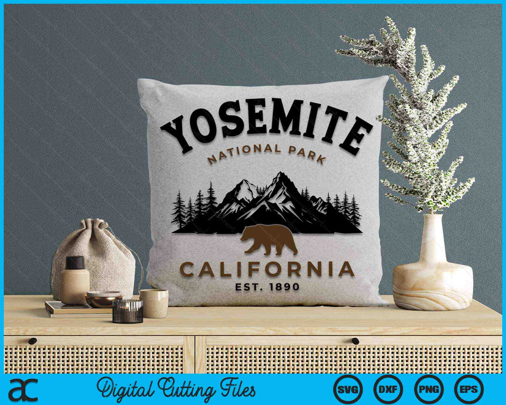 Yosemite National Park California Hiking Nature Outdoors SVG PNG Files ...