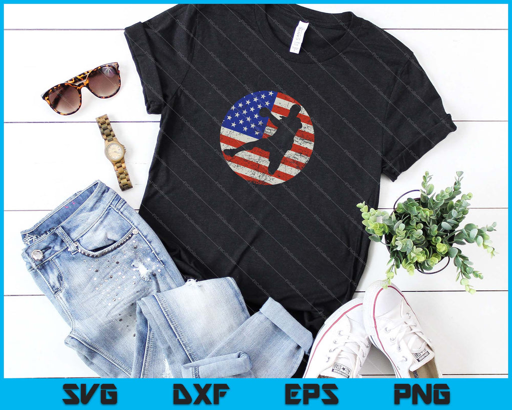 American Flag Dodgeball Vintage Retro Dodgeball SVG PNG Files ...